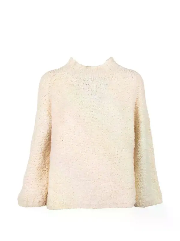 VICARIO CINQUE Bouclé-knit Raglan-sleeve Sweater - Neutrals