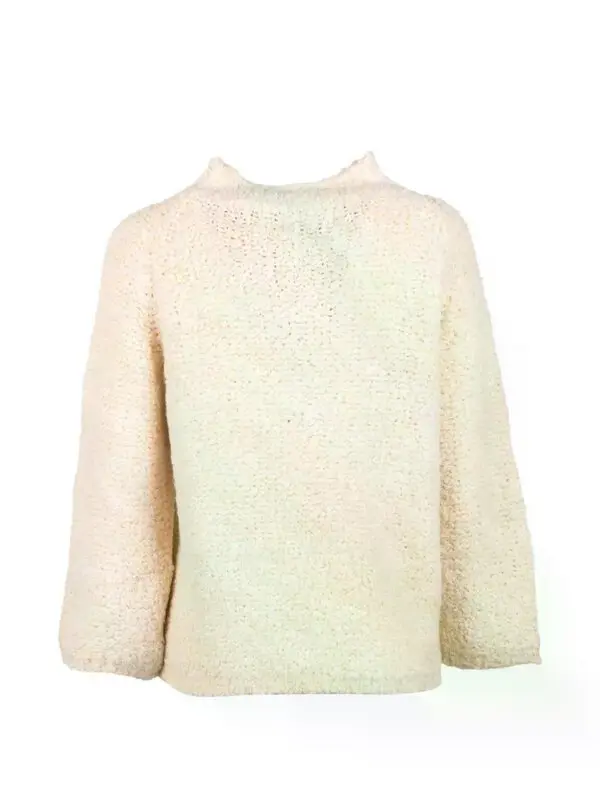 VICARIO CINQUE Bouclé-knit Raglan-sleeve Sweater