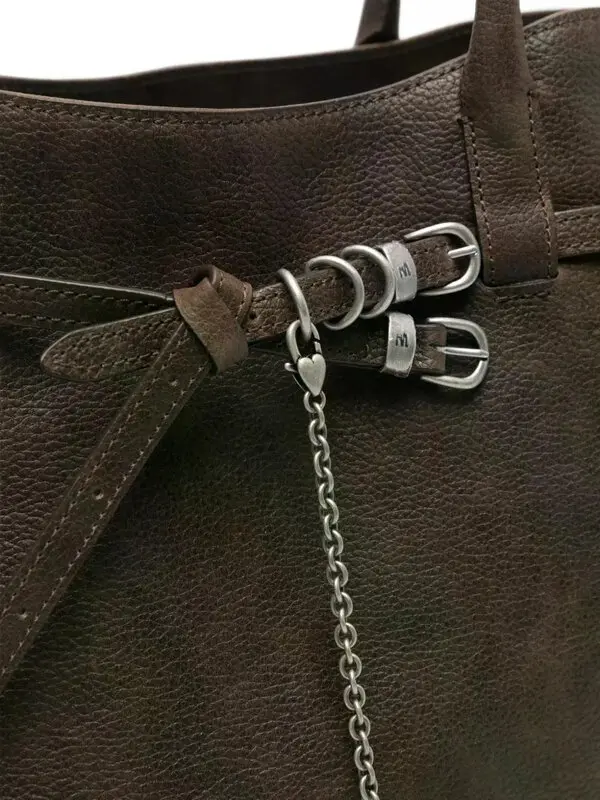 MARGESHERWOOD Buckle-detail Heart-charm Tote Bag