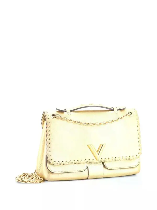 LOUIS VUITTON Very Chain Bag Whipstitch Leather Shoulder Bag