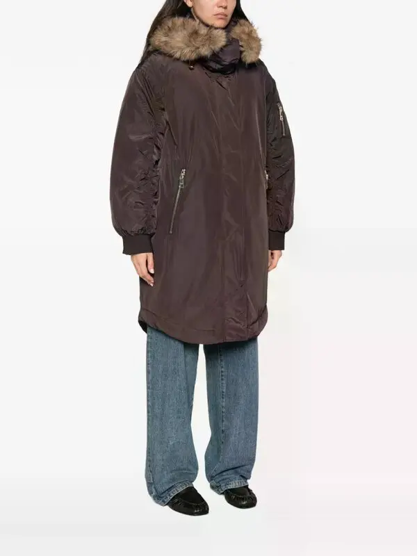Liu Jo Fur-trim Zip-up Coat