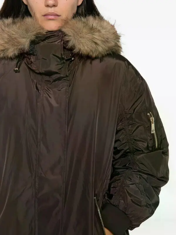 Liu Jo Fur-trim Zip-up Coat