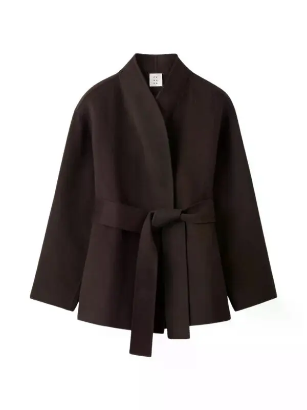 Almada Label Noorie Doublé Belted Shawl-collar Jacket
