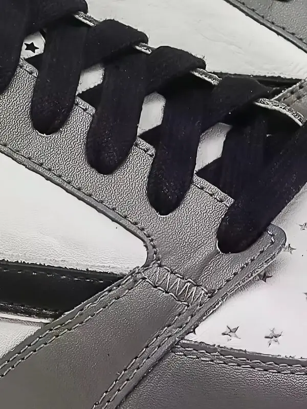 HTC LOS ANGELES Starlight Star-perforated Leather Sneakers