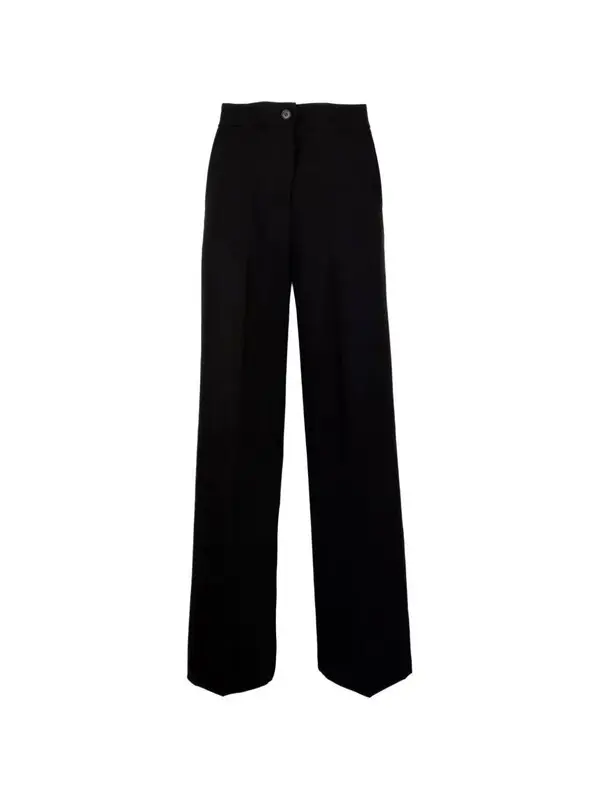 VICARIO CINQUE Pressed-crease Wide-leg Trousers - Black