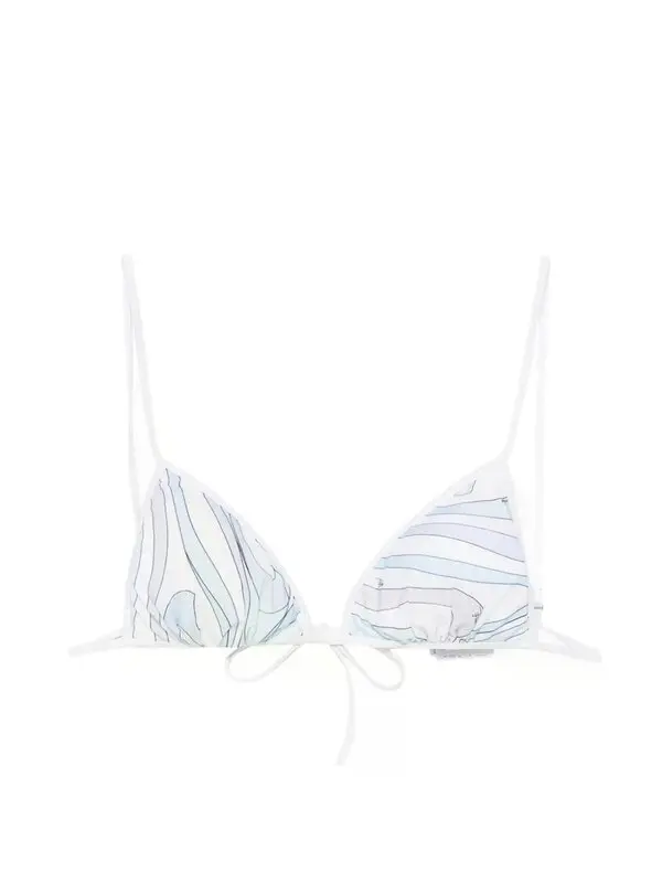 Emilio Pucci Abstract-print Triangle Bikini Top