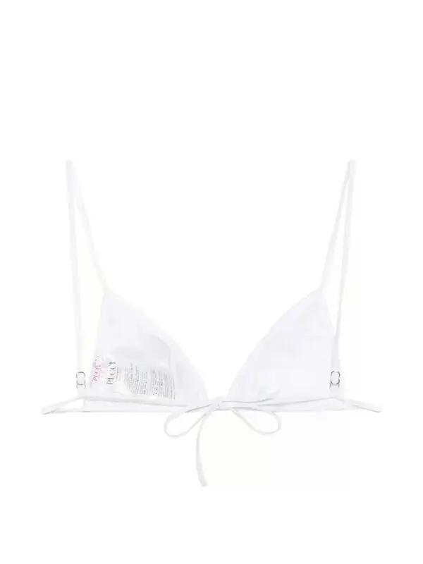 Emilio Pucci Abstract-print Triangle Bikini Top