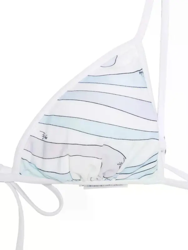 Emilio Pucci Abstract-print Triangle Bikini Top