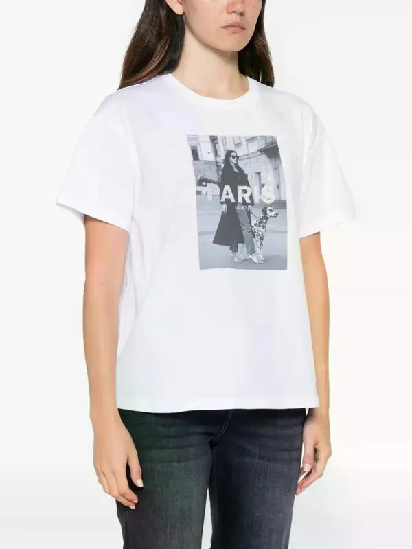 Liu Jo Ecs Rhinestone-embellished Graphic-print T-shirt