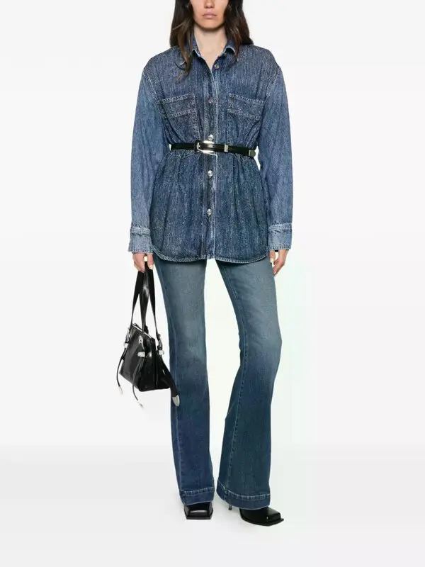 Liu Jo Whiskered Flared-leg Jeans