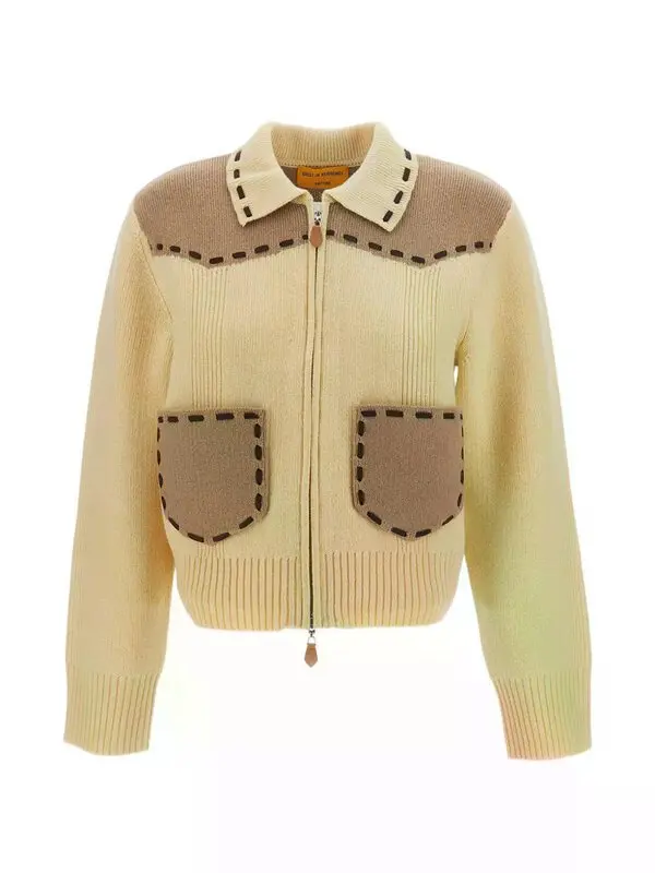 Guest In Residence Whipstitch-trim Panelled Jacket - Neutrals