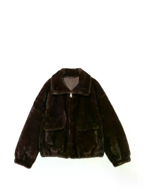 SOSUE Faux-fur Funnel-neck Jacket