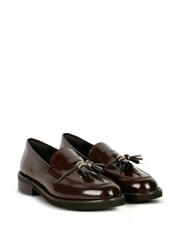 LUCA GROSSI Tassel-detail Calf Leather Loafers