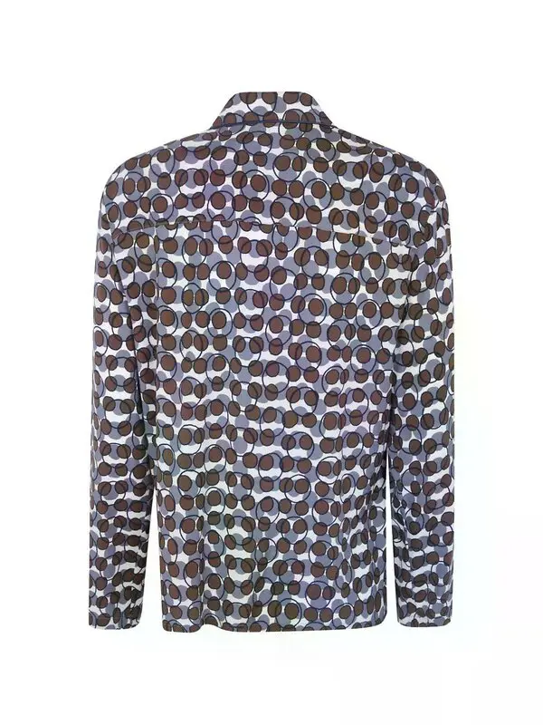 LAURA URBINATI Geometric-print Silk Shirt