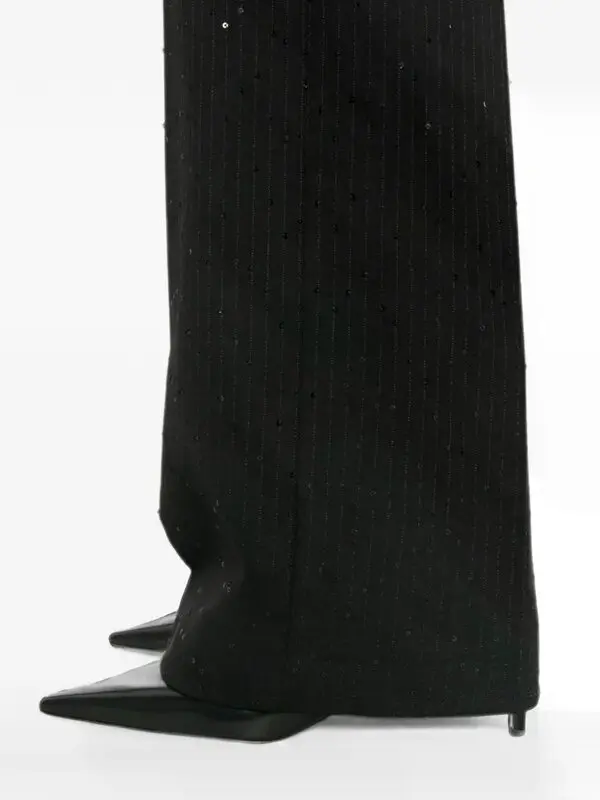 Ermanno Scervino Sequin-embellished Pinstripe Trousers