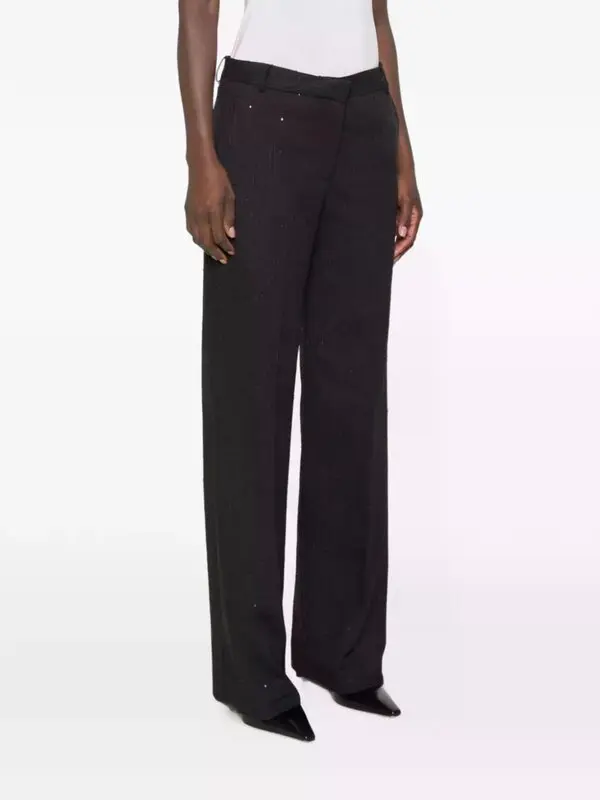 Ermanno Scervino Sequin-embellished Pinstripe Trousers