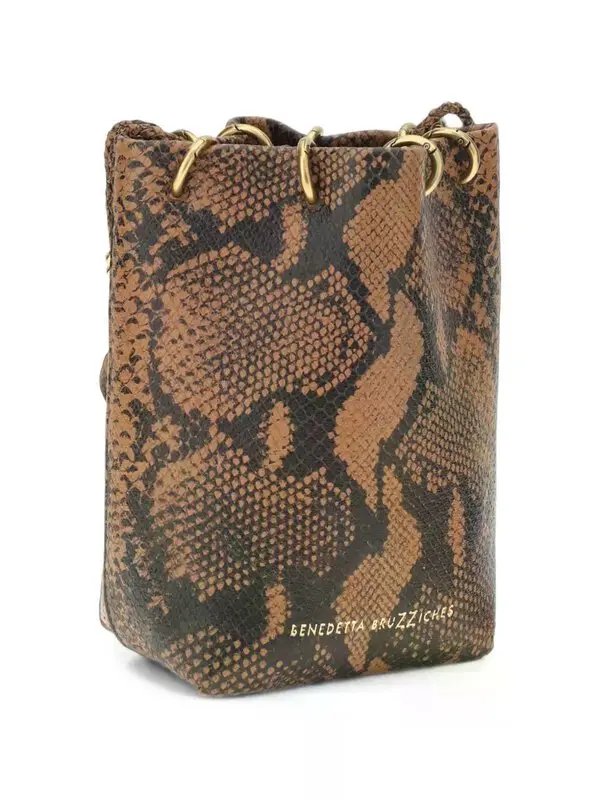 Benedetta Bruzziches Doudou Petite Snake-effect Bucket Bag