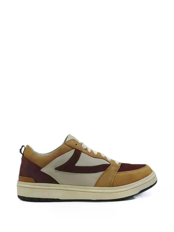 HTC LOS ANGELES Starlight Panelled Suede Sneakers - Brown
