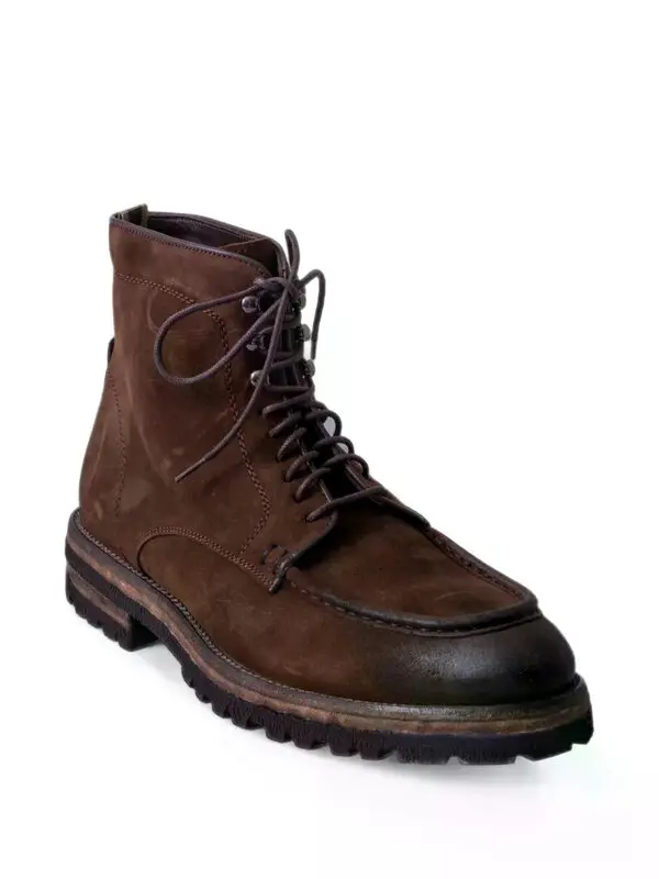 LES HÉRITIERS The Boot Lace-up Suede Boots