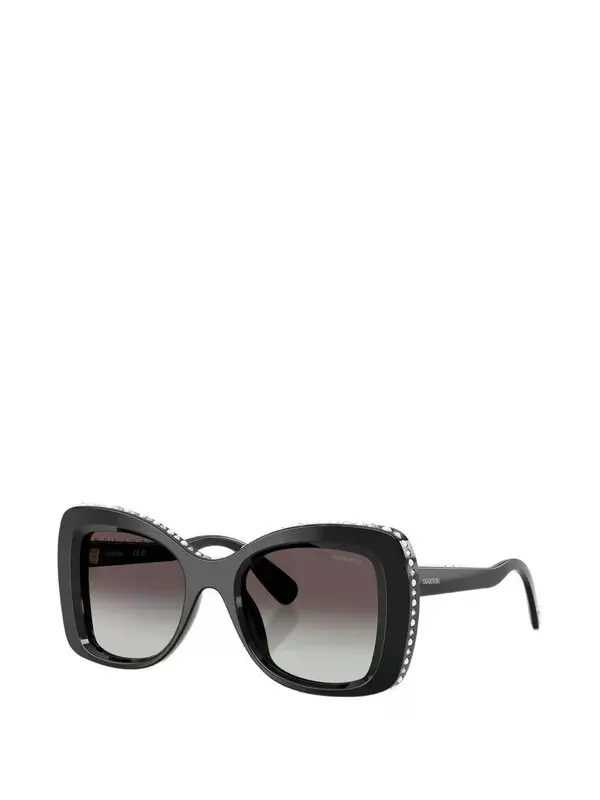 SWAROVSKI Crystal-embellished Square-frame Sunglasses - Black