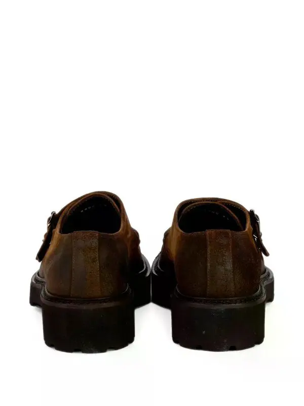 FRANCO FEDELE Double-strap Lug-sole Monk Shoes
