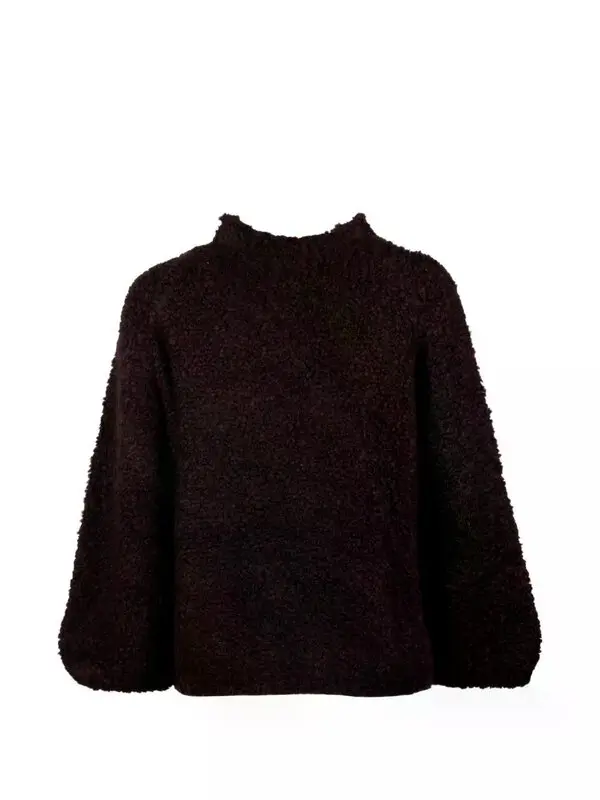 CINQUE Bouclé-texture High-neck Sweater