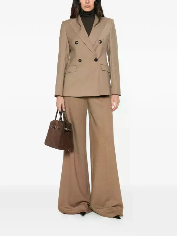 Max Mara Herringbone Wide-leg Trousers