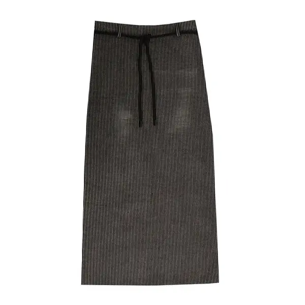 RAVE ON TREND Belted Pinstripe Skirt