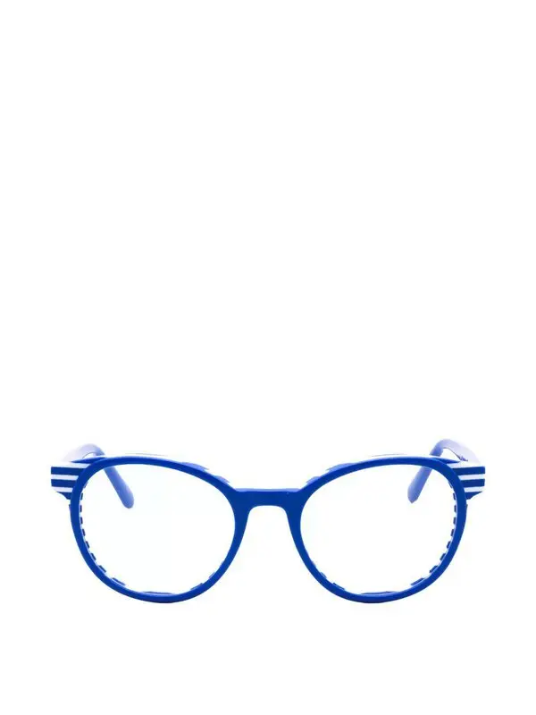 DRAPER JAMES Striped Round-frame Glasses - Blue