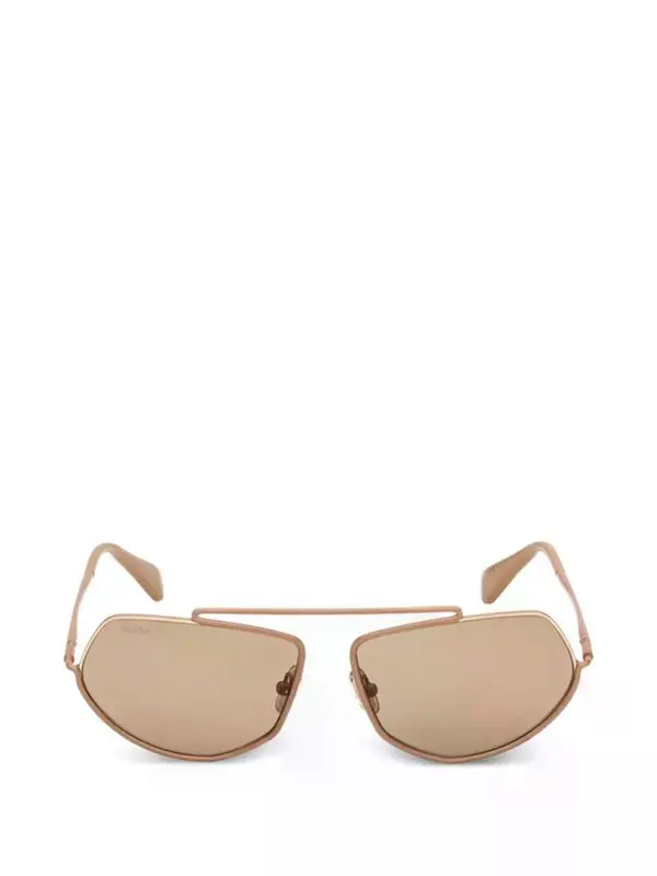 Max Mara Geometric-frame Sunglasses - Neutrals
