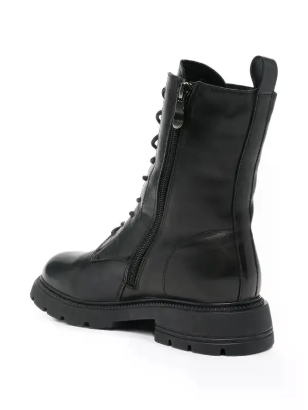 SERGIO MORETTI FIRENZE Lace-up Leather Ankle Boots