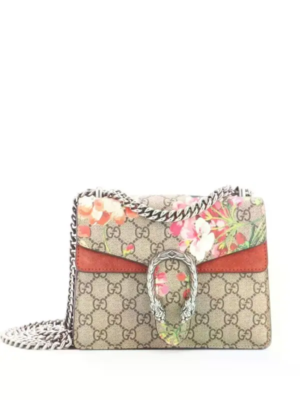 Gucci Dionysus Bag Blooms Print Gg Coated Canvas Mini Shoulder Bag