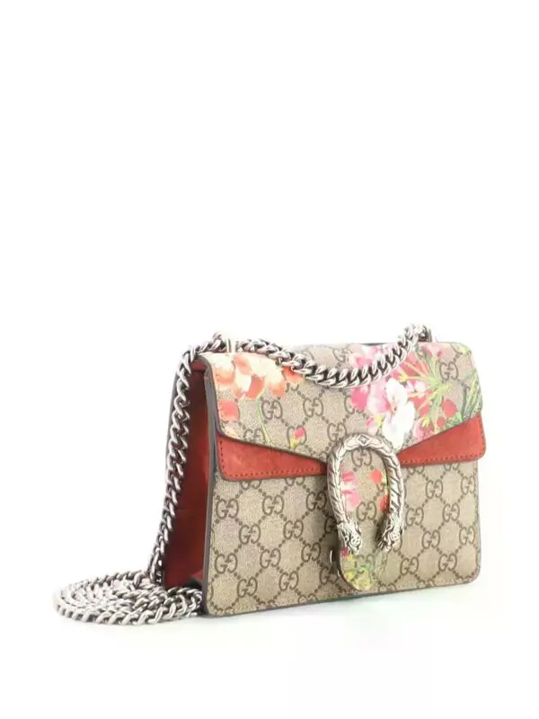 Gucci Dionysus Bag Blooms Print Gg Coated Canvas Mini Shoulder Bag