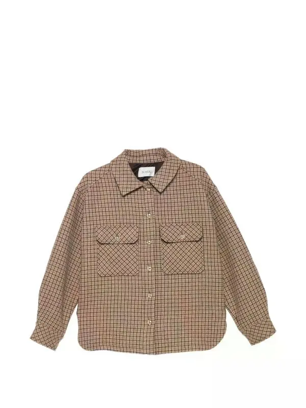 SOSUE Check-pattern Flap-pocket Jacket