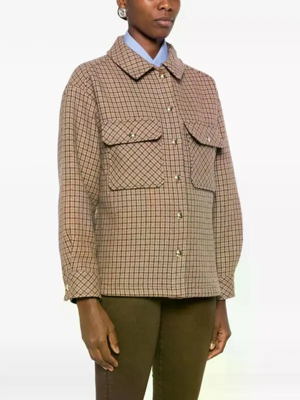 SOSUE Check-pattern Flap-pocket Jacket