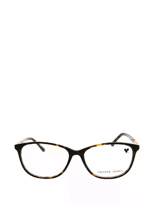 DRAPER JAMES Tortoiseshell-effect Oval-frame Glasses