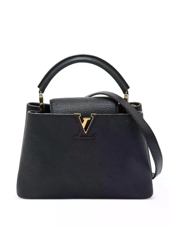 LOUIS VUITTON 2019 Bb Capucines Leather Tote Bag - Black