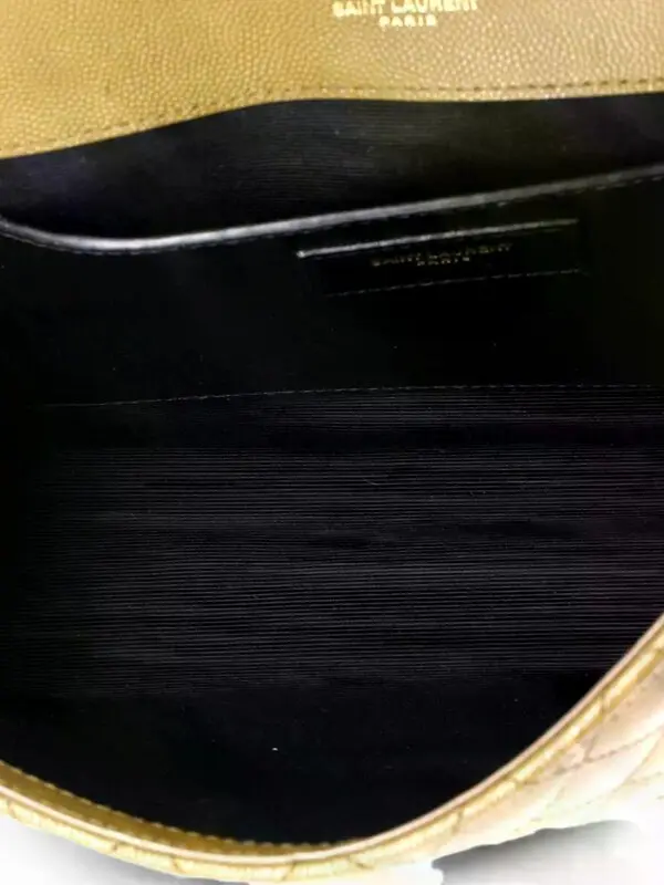 Saint Laurent Classic Monogram Envelope Satchel Mixed Matelasse Leather Medium Shoulder Bag