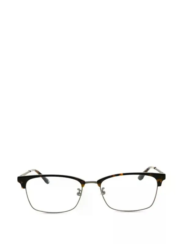 BMW Rectangle-frame Tortoise-shell Effect Glass - Grey