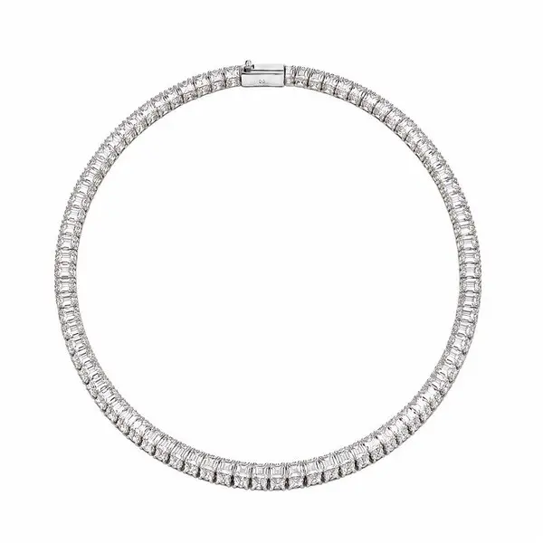 THE M JEWELERS The Thin Tennis Necklace - Silver