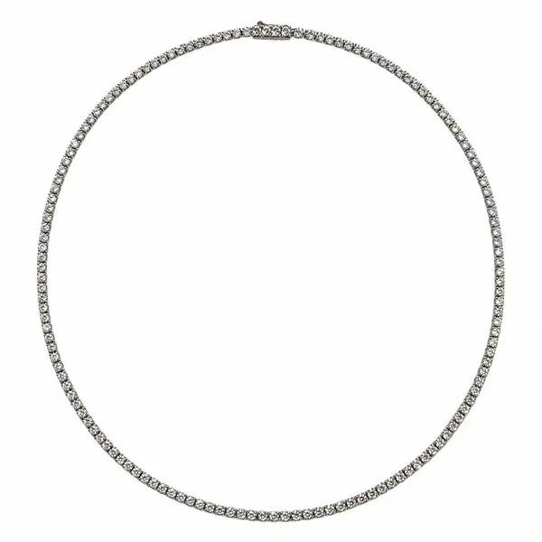 THE M JEWELERS The Thin Tennis Necklace - Silver