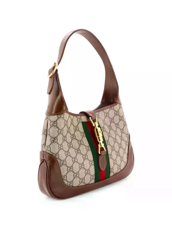 Gucci Jackie 1961 Gg Coated Canvas Small Hobo Bag