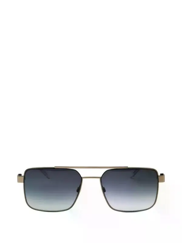 Hugo Rectangular-frame Double-bridge Sunglasses - Grey