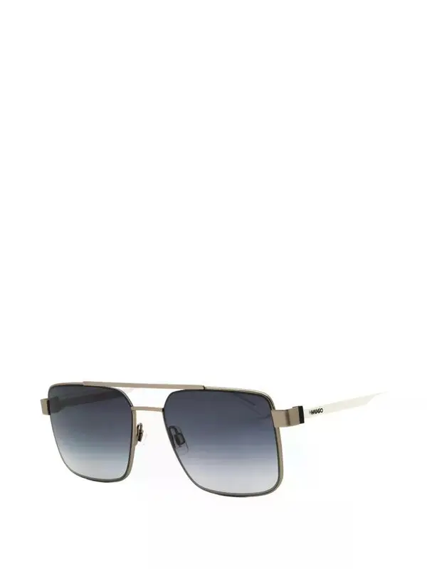 Hugo Rectangular-frame Double-bridge Sunglasses