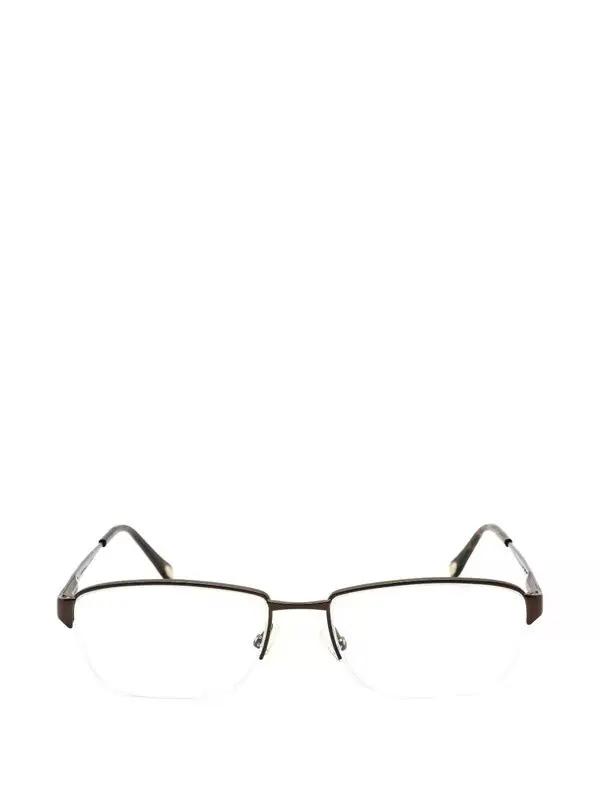 EMOZIONI Rectangle-frame Glasses - Brown