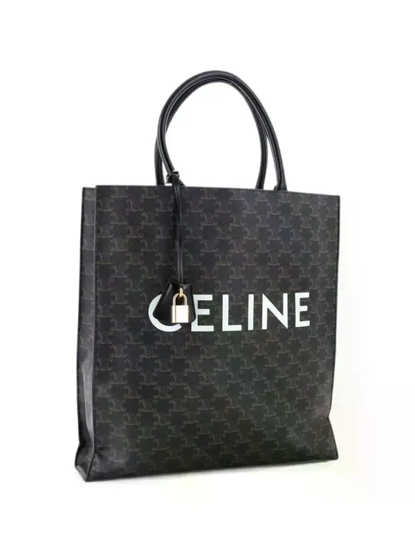 Celine Vertical Cabas Triomphe Coated Canvas Large Tote Bag