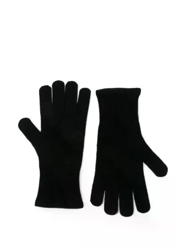 ABSOLUT CASHMERE Ribbed-knit Cashmere Gloves - Black