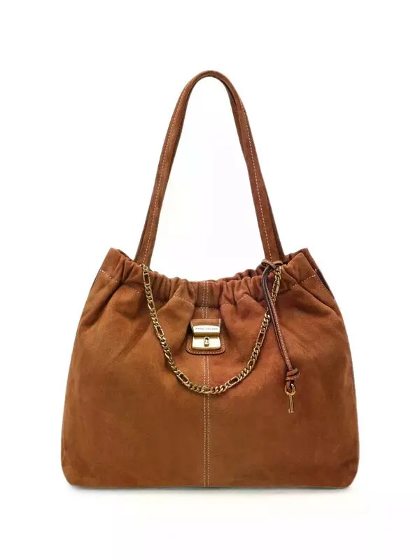 Marc Jacobs Cristina Suede Chain-link Shoulder Bag - Brown