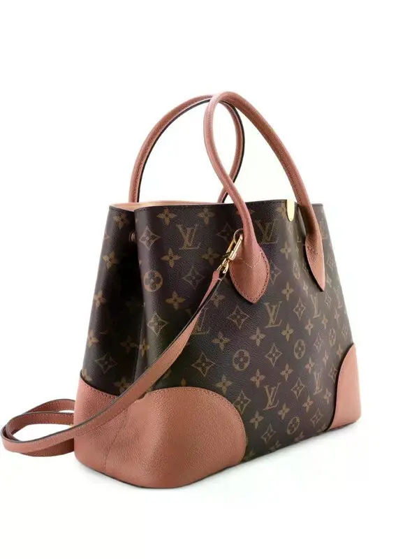 LOUIS VUITTON Flandrin Handbag Monogram Canvas And Leather Tote Bag - Brown