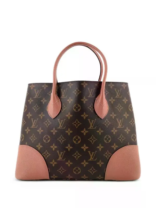 LOUIS VUITTON Flandrin Handbag Monogram Canvas And Leather Tote Bag - Brown